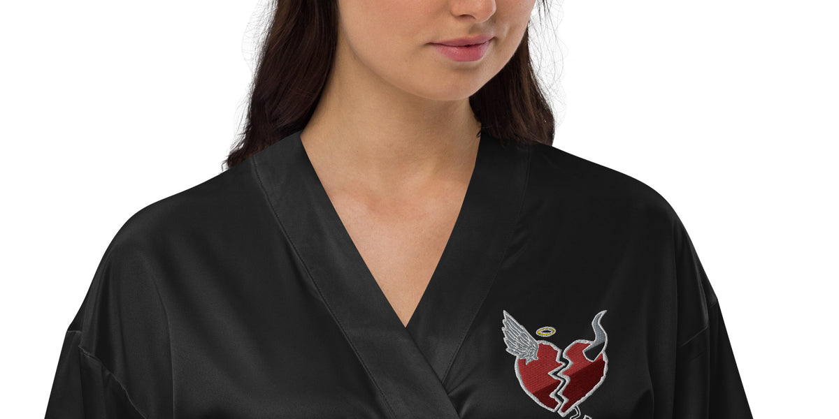 Sad Girl Black Satin robe – TVMFAM